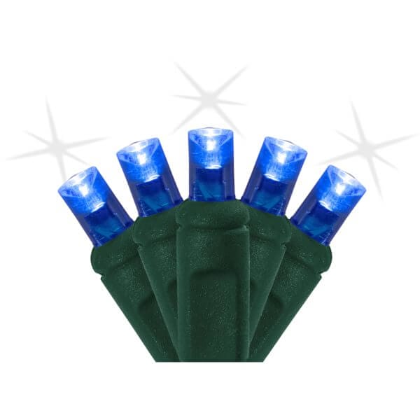 5MM 50 LIGHT LED BLUE STROBE LIGHT STRINGS