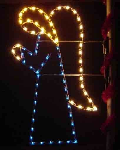 6' Praying Angel Pole Mount Holiday Light Display