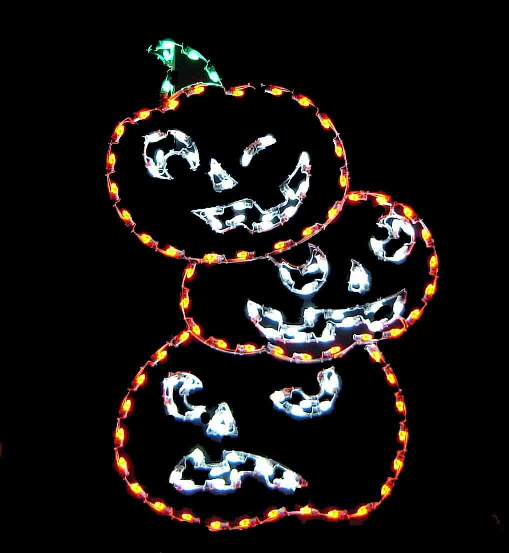 6' Jack-O-Lantern Stack Halloween Light Display