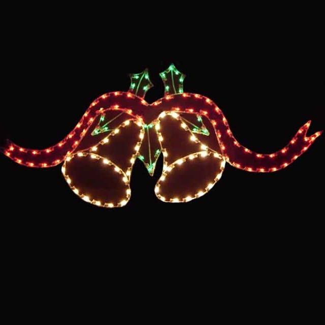 9' Bells and Ribbon Holiday Light Display