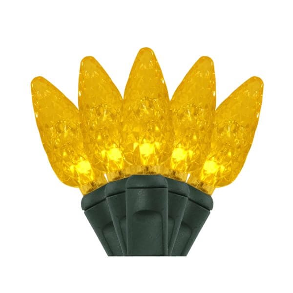 C6 50 LIGHT LED YELLOW CHRISTMAS LIGHTS - Creative Displays