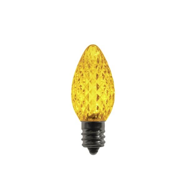 C7 SMD LED Yellow Retro Fit Bulb 25 Pack - Creative Displays
