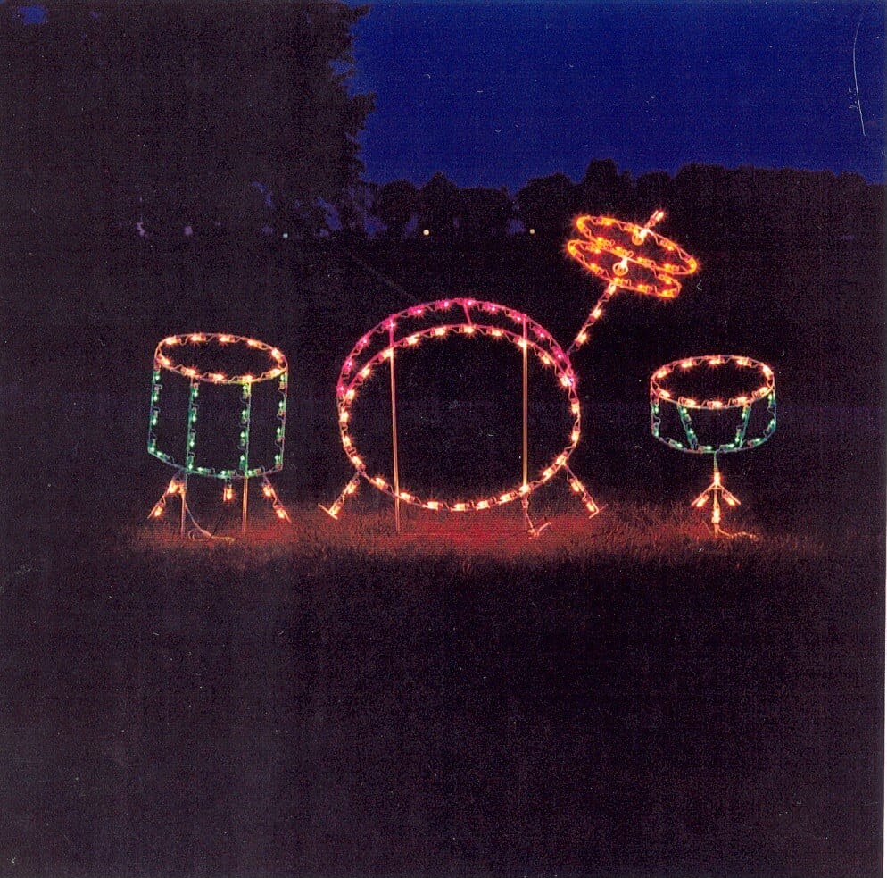 5' Drum Set Holiday Light Display - Creative Displays