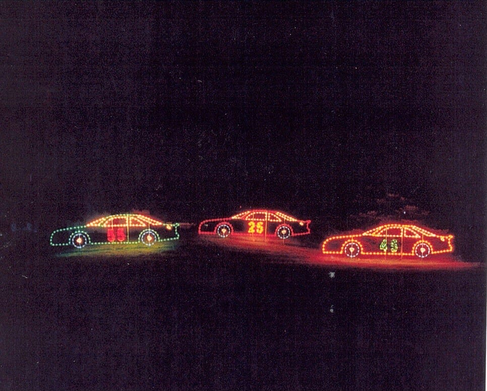 Race Car Scene Holiday Light Display - Creative Displays