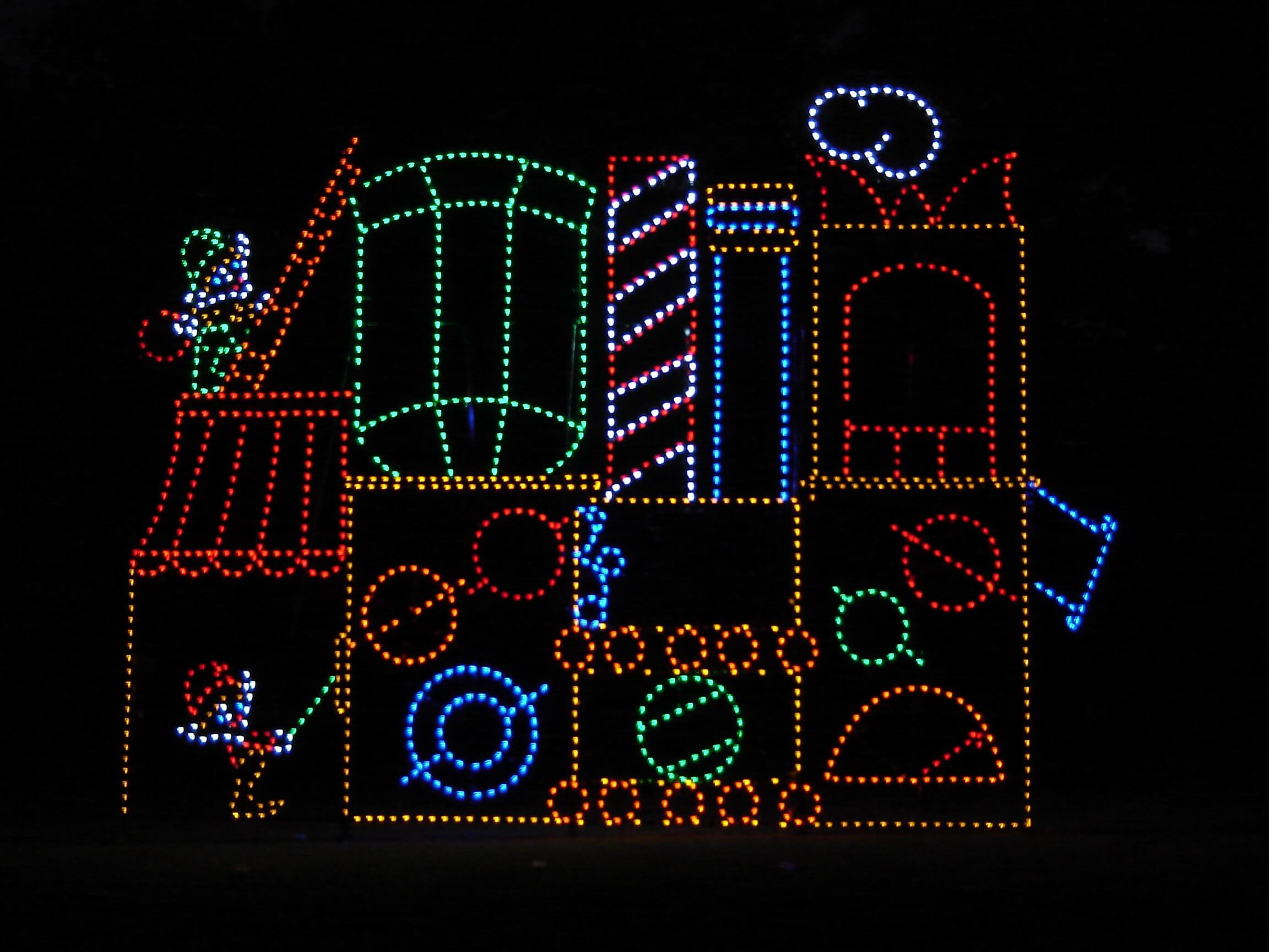 12' Animated Toy Factory Holiday Light Display