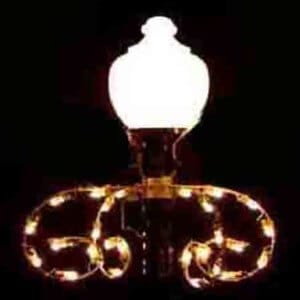 4' Lamppost Scroll Holiday Light Display