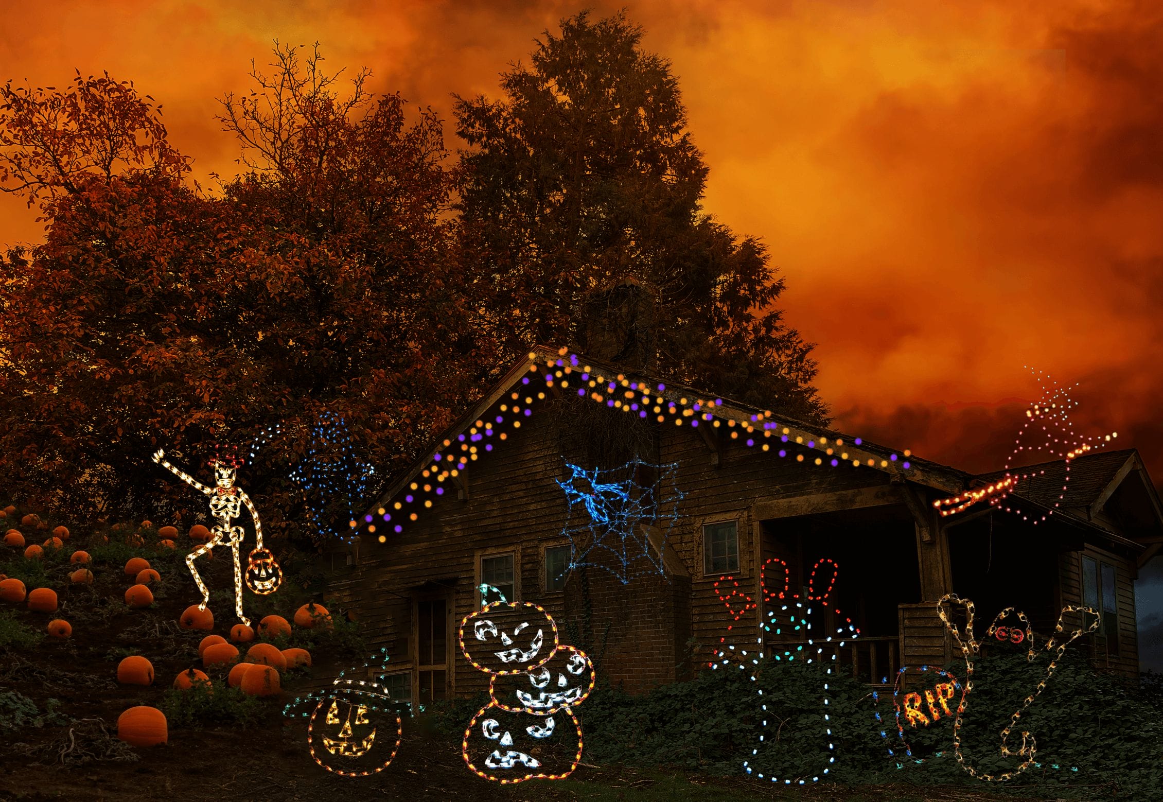 How to Make a Spooktacular Halloween with Holiday Lighting