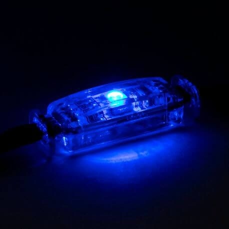 RGB Clear Pebble with Black Wire - 25 Count - Flat Single Sided - 6 ...