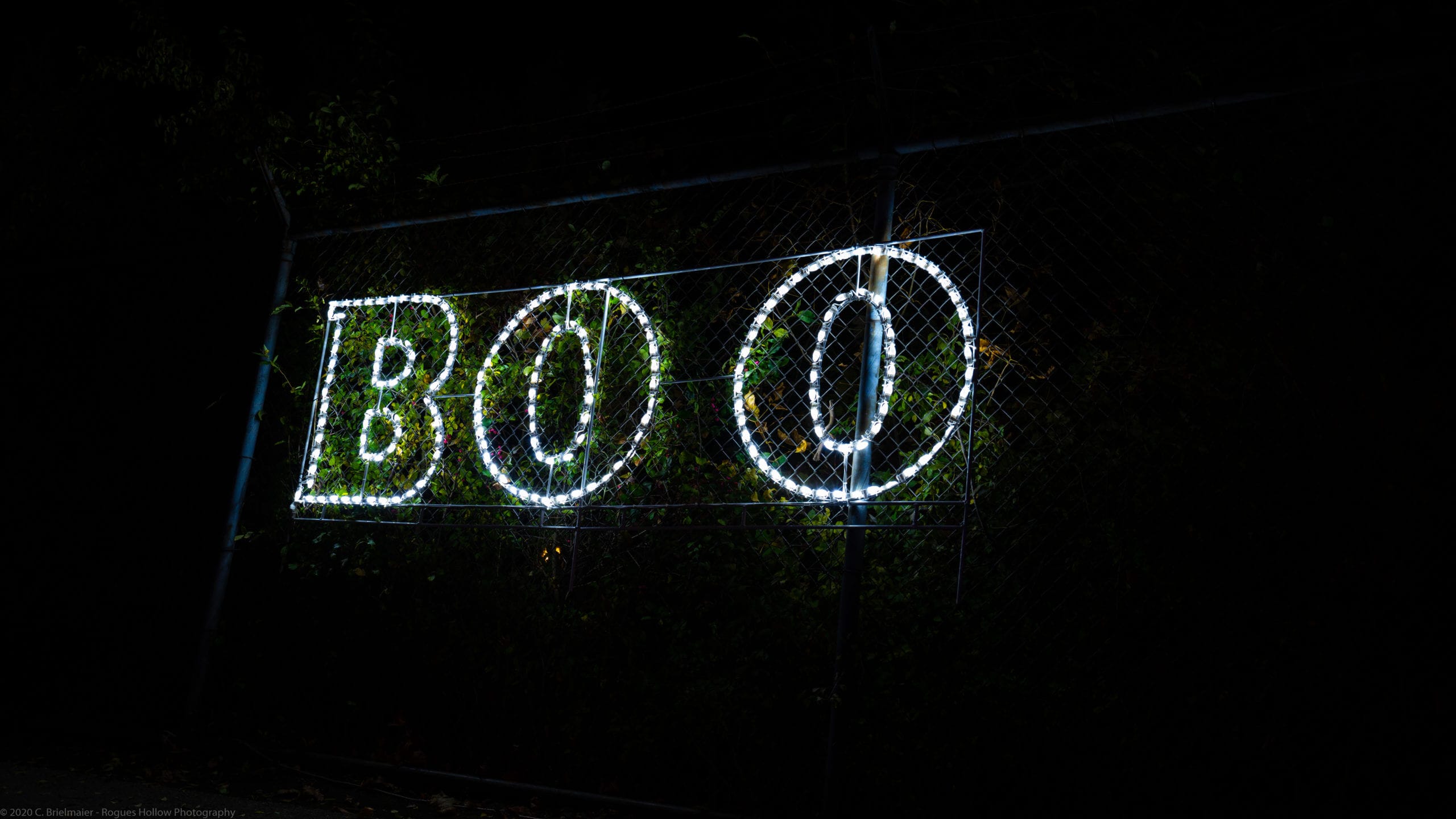3' Boo Sign Halloween Light Display - Creative Displays