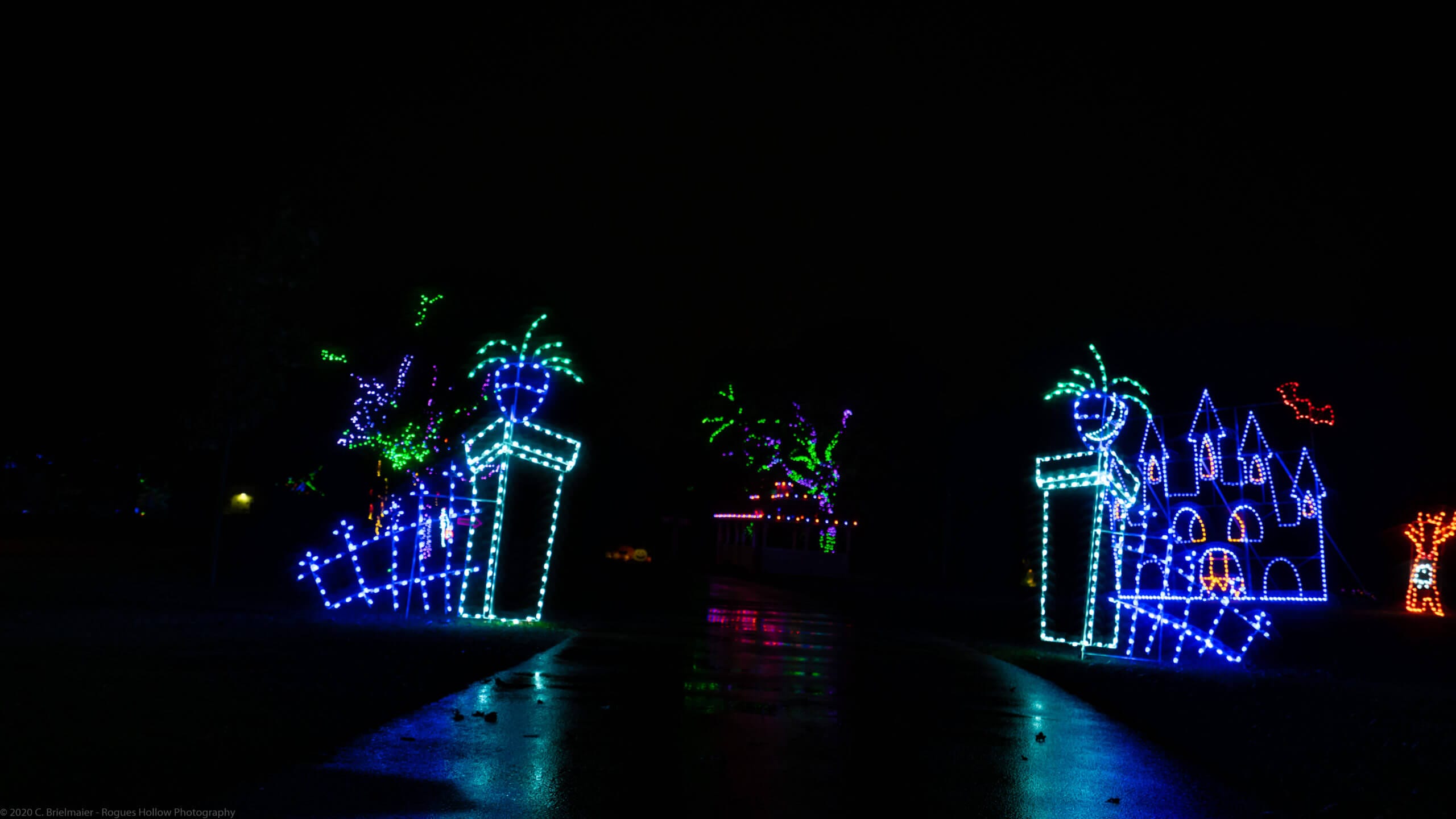 12' Graveyard Scene Halloween Light Display - Creative Displays