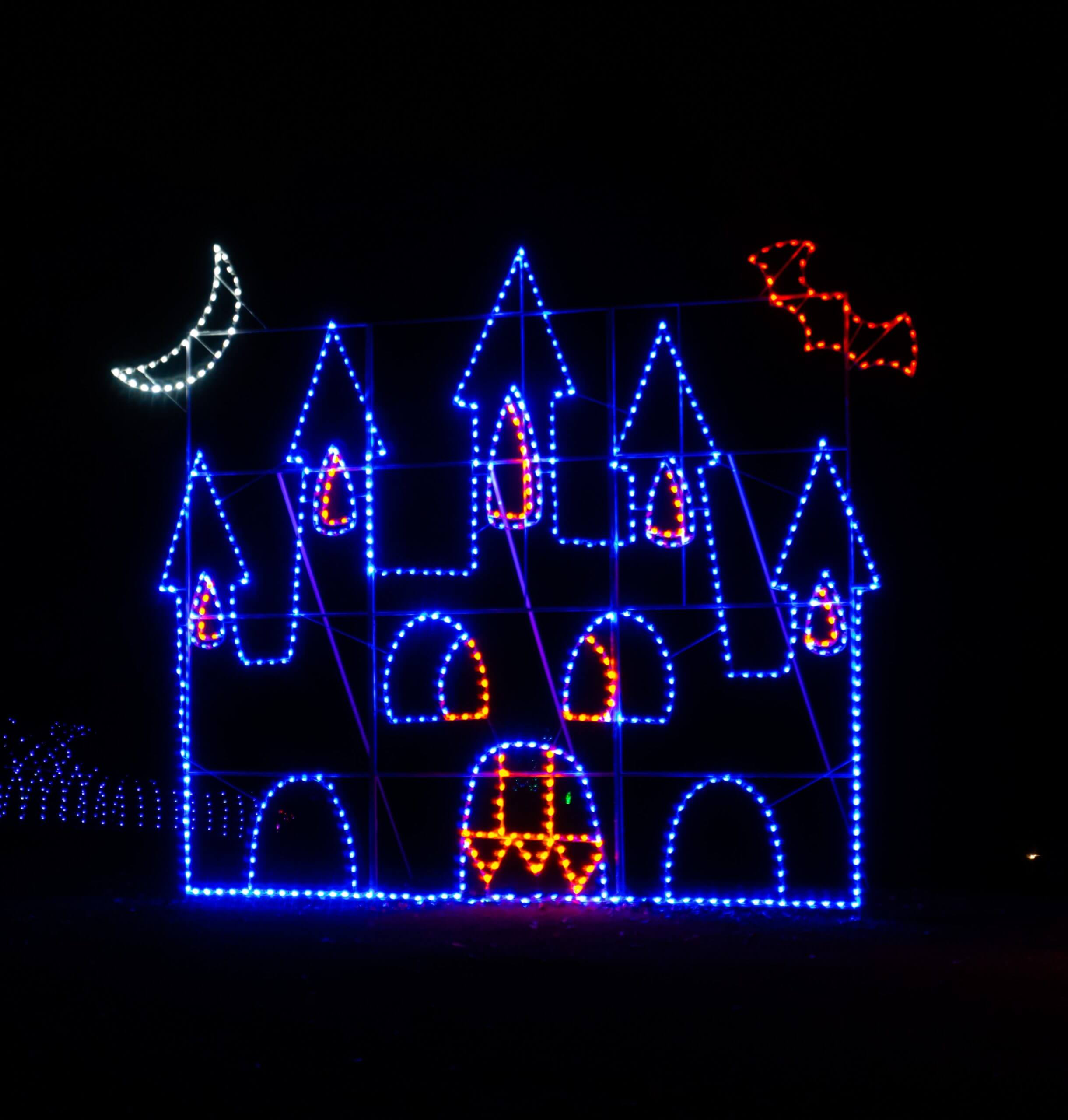 17' Haunted Castle Halloween Light Display