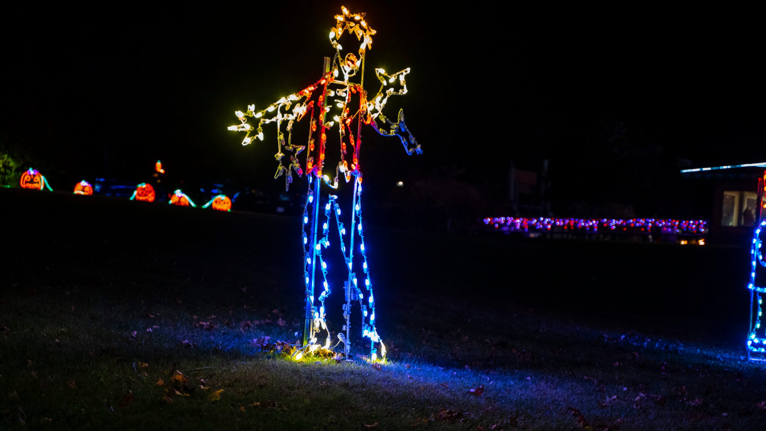 7' Animated Girl Zombie Halloween Light Display