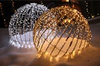 Warm White LED Light Sphere - Creative Displays
