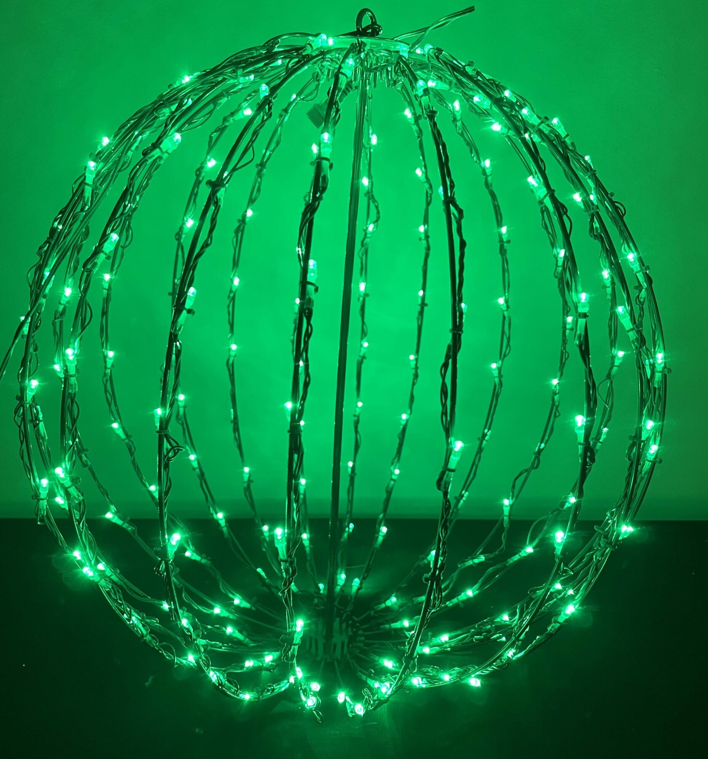 Green LED Light Sphere - Creative Displays