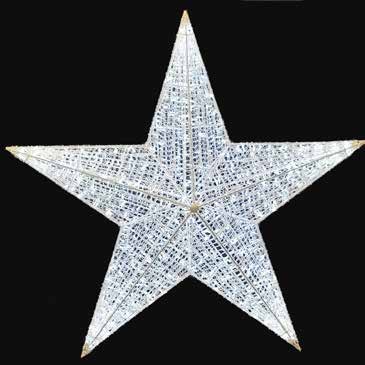 7' Full 3D PVC Mesh Star Holiday Lighting Display - Creative Displays