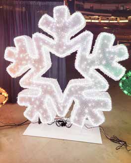 6' Majestic Garland Snowflake Holiday Light Display - Creative Displays