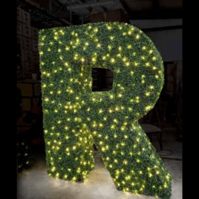 6' Green Topiary Letters Dimensional Display- Creative Displays