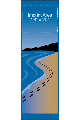 Footprints On Beach Street Banner- Creative Displays