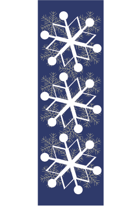 Snowflake Stacked Trio Street Banner - Creative Displays