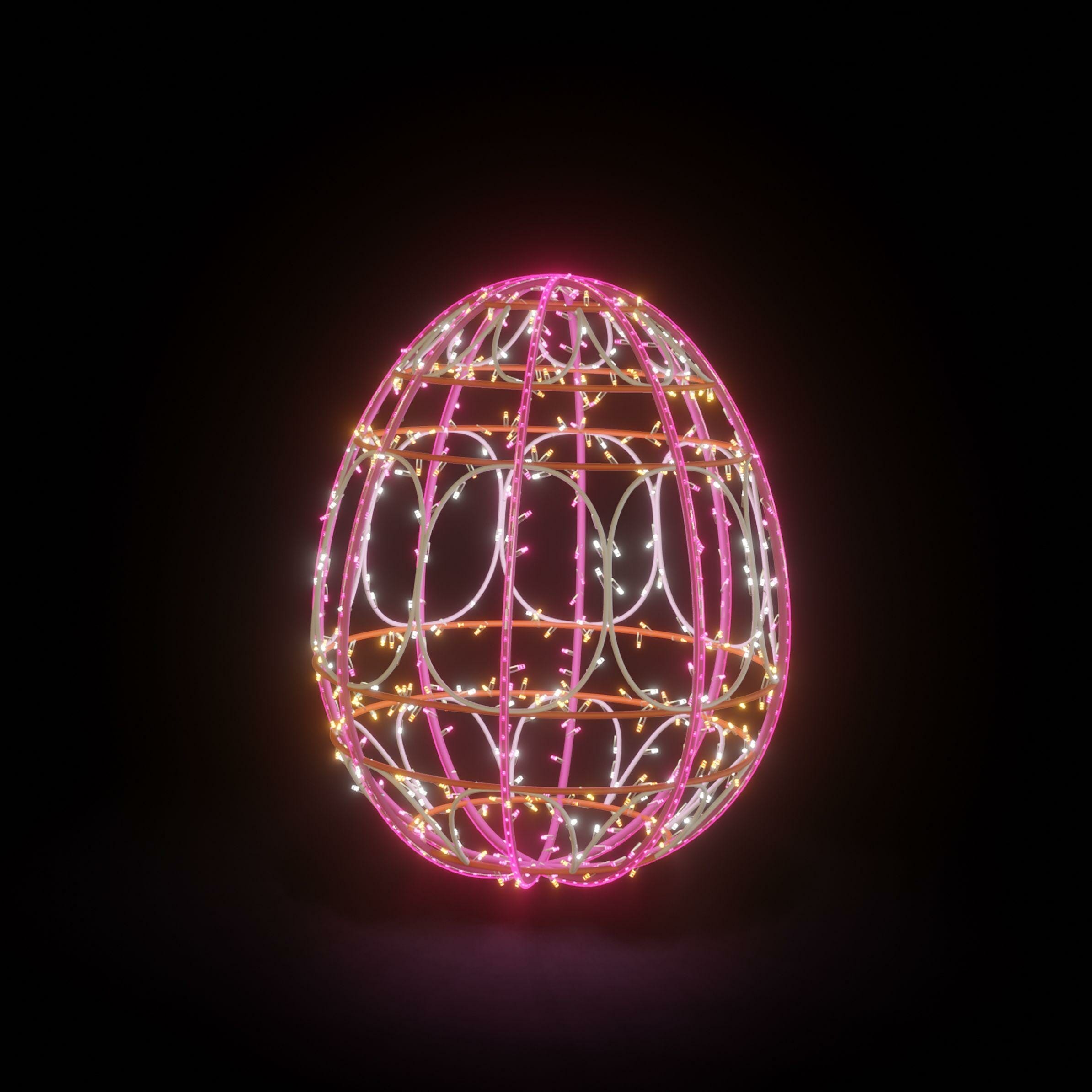 2 Foot Easter Egg Light 2 PWO Fiberglass Display