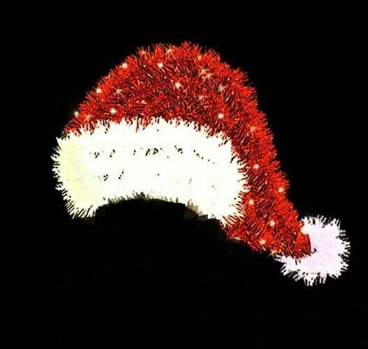 6' Santa Hat Commercial Garland Tree Topper