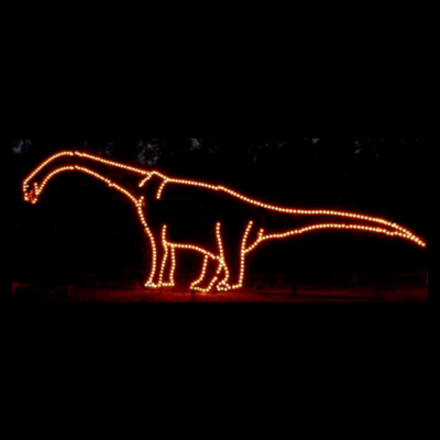 19' Animated Brontosaurus Holiday Light Display
