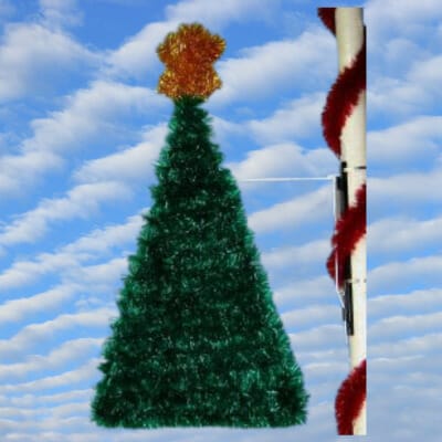 5' Garland Tree Pole Mount Holiday Light Display