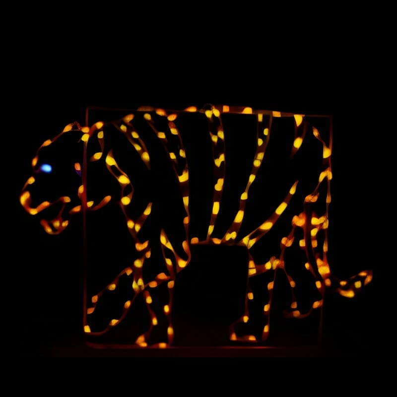 5' Tiger Holiday Light Display