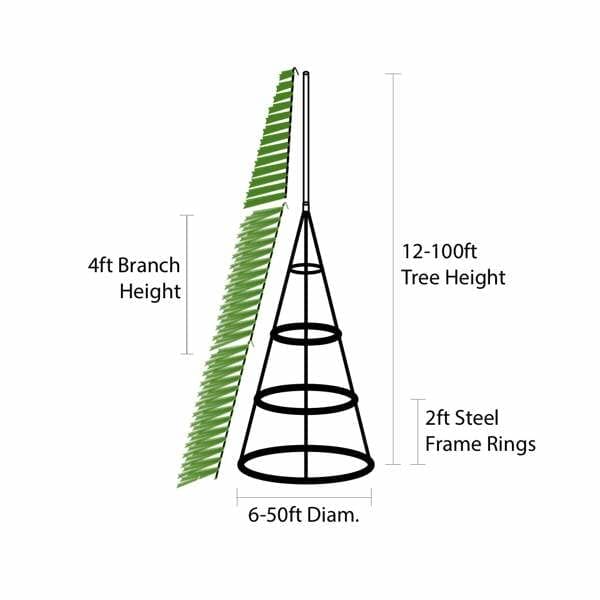 12' Commercial Tower Christmas Tree - Creative Displays