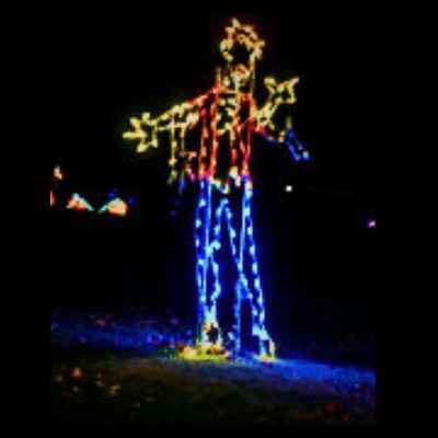 7' Animated Boy Zombie Halloween Light Display