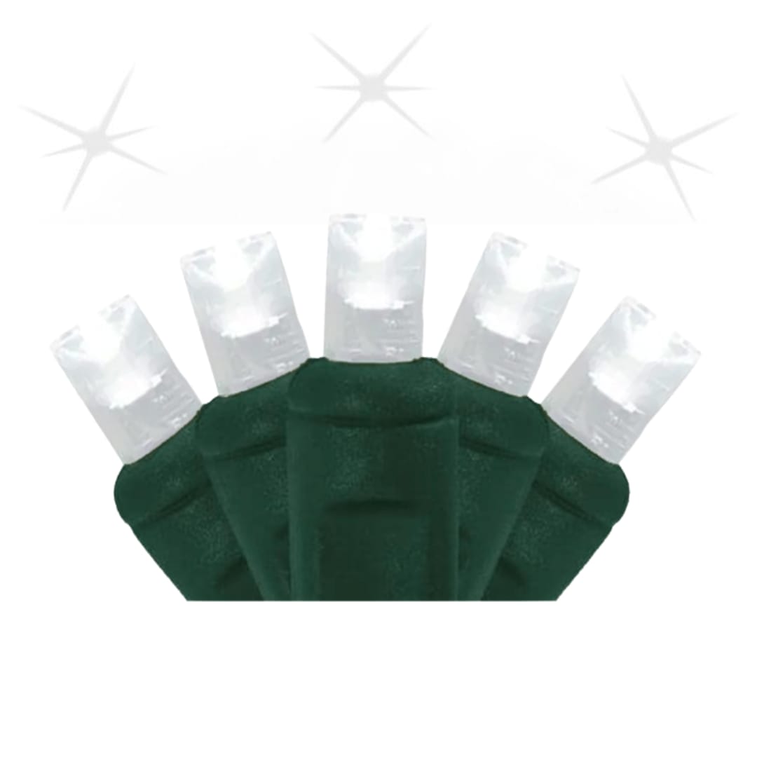 5MM 50 Light LED Pure White Strobe Light Strings