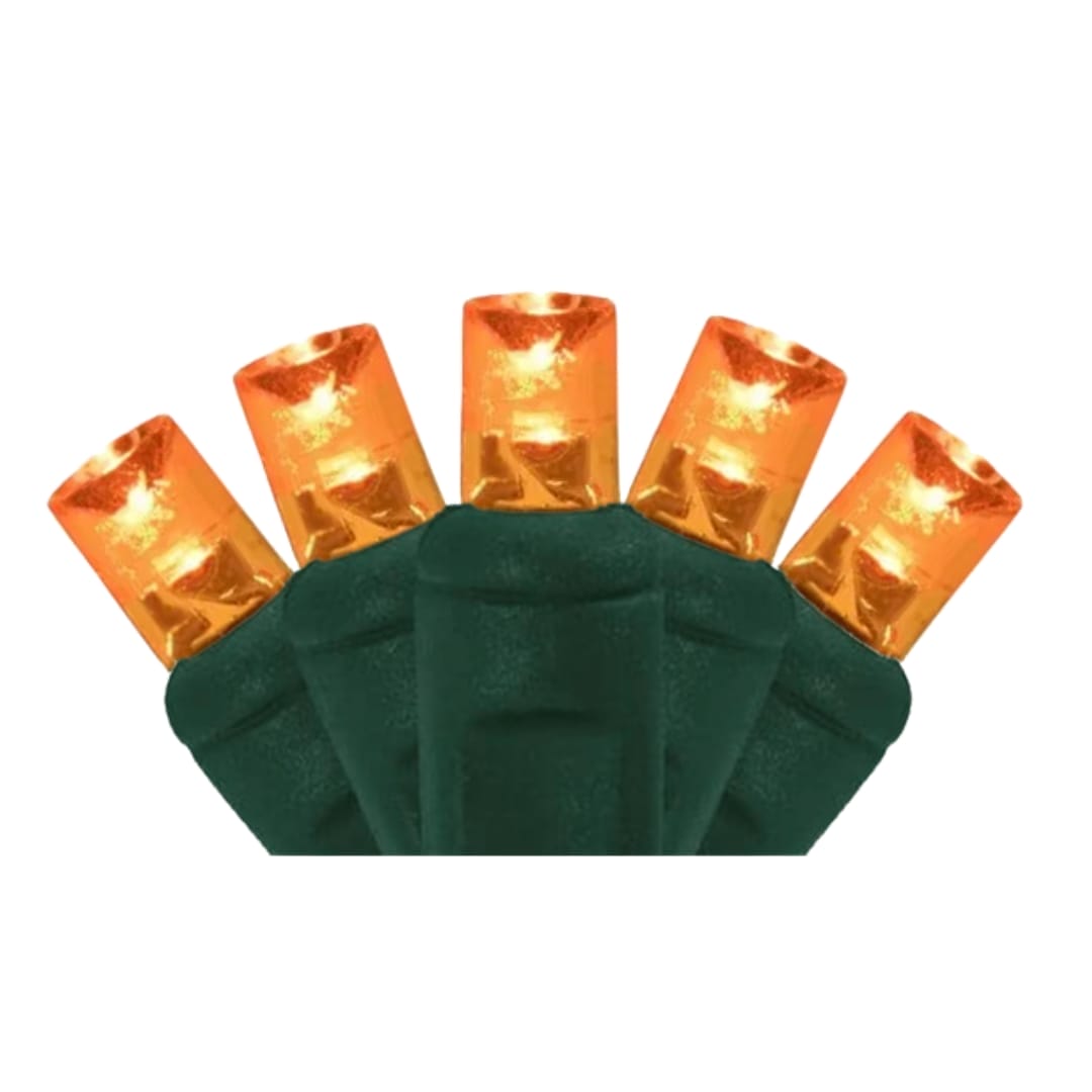 5mm 100 Light LED Orange Mini Light Strings