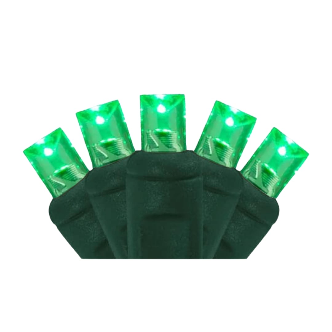 5mm 100 Light LED Green Mini Light Strings