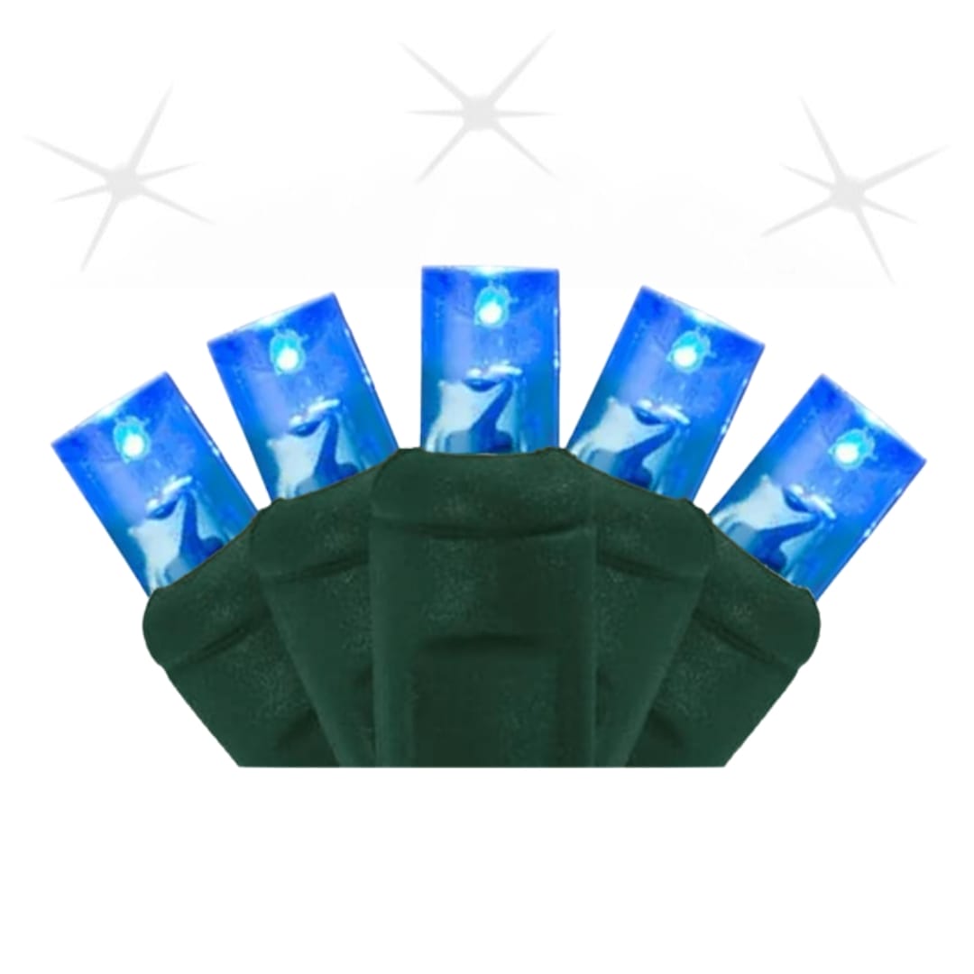 5MM 50 LIGHT LED BLUE STROBE LIGHT STRINGS