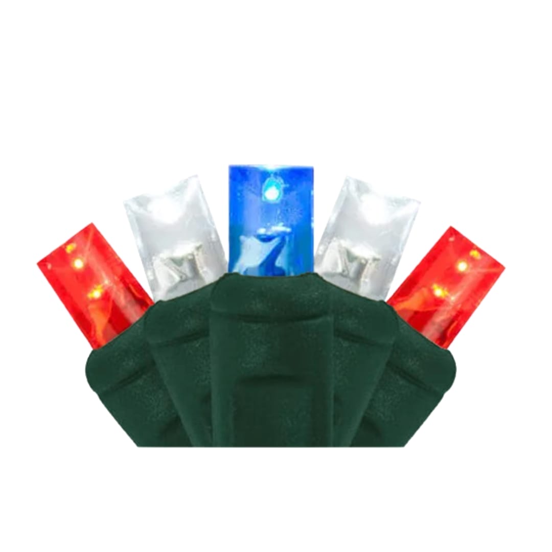 5MM 50 Light LED Red/Pure White/Blue Mini Light Strings