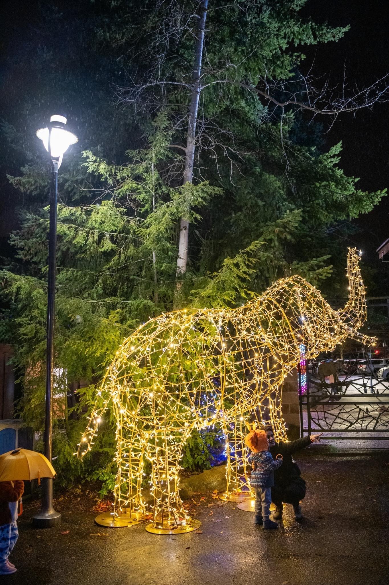 12' 3D Elephant Light Display - Creative Displays