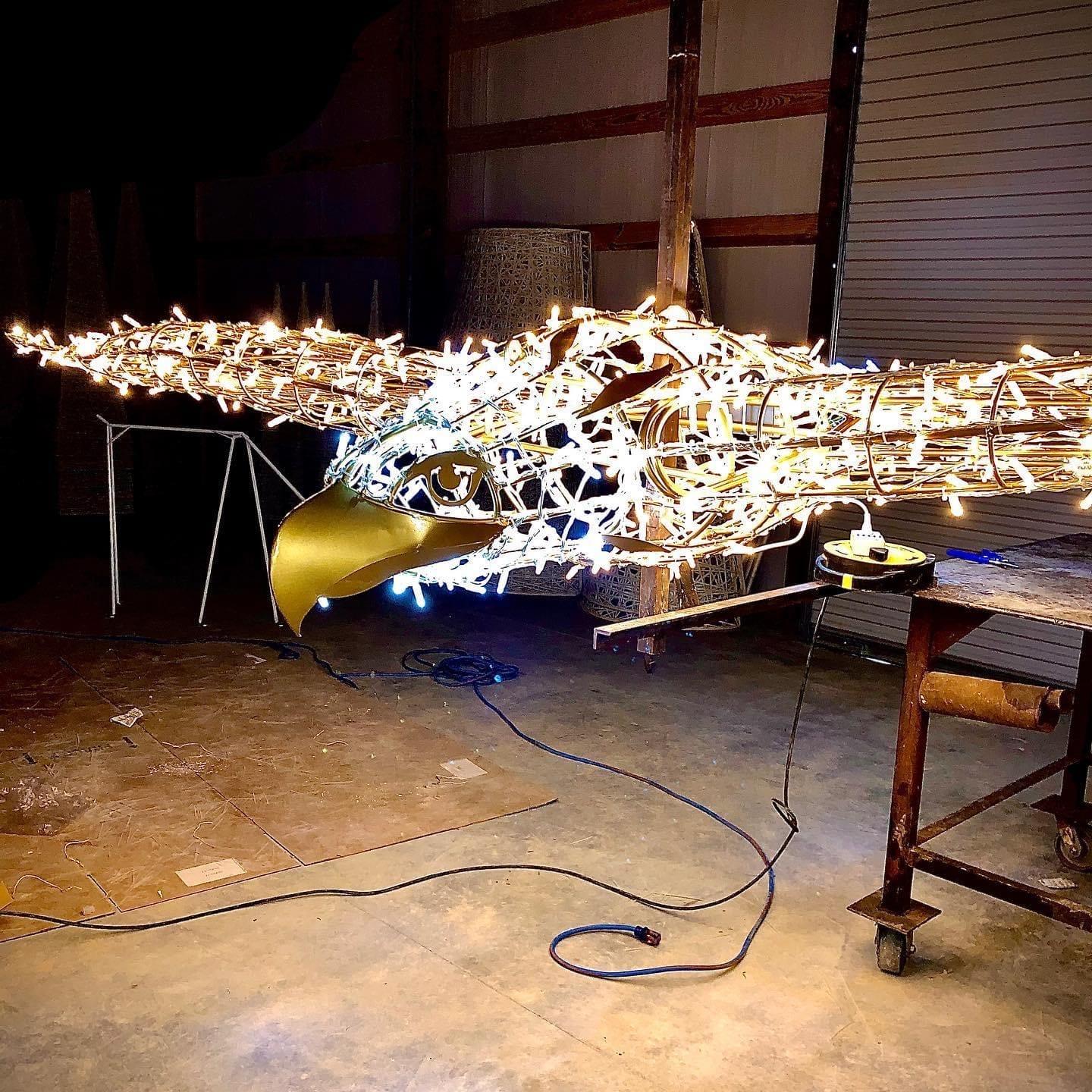 3D Flying Eagle Light Display - Creative Displays