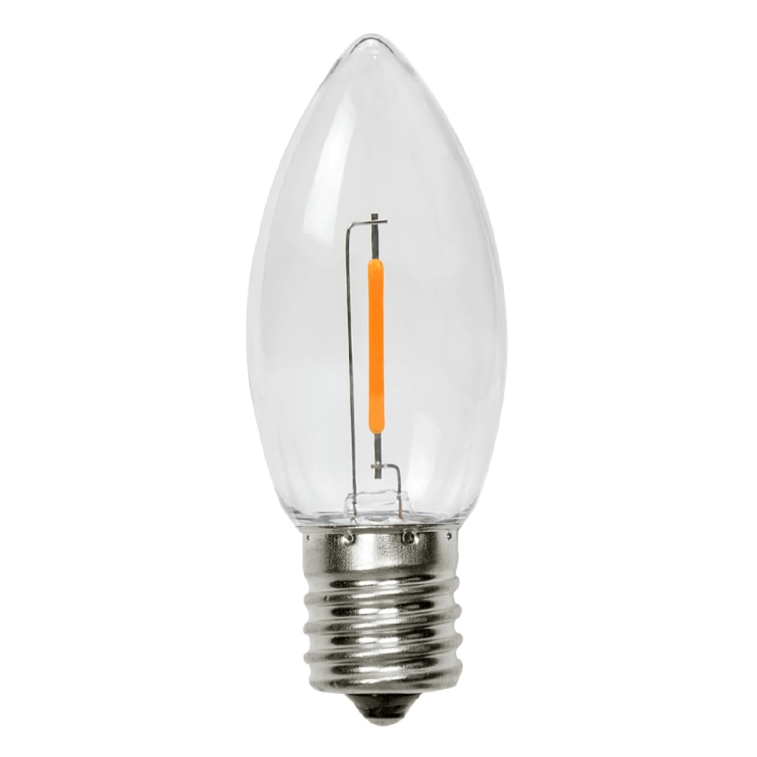 C9 LED Filament Warm White Bulb 25 Pack - Creative Displays